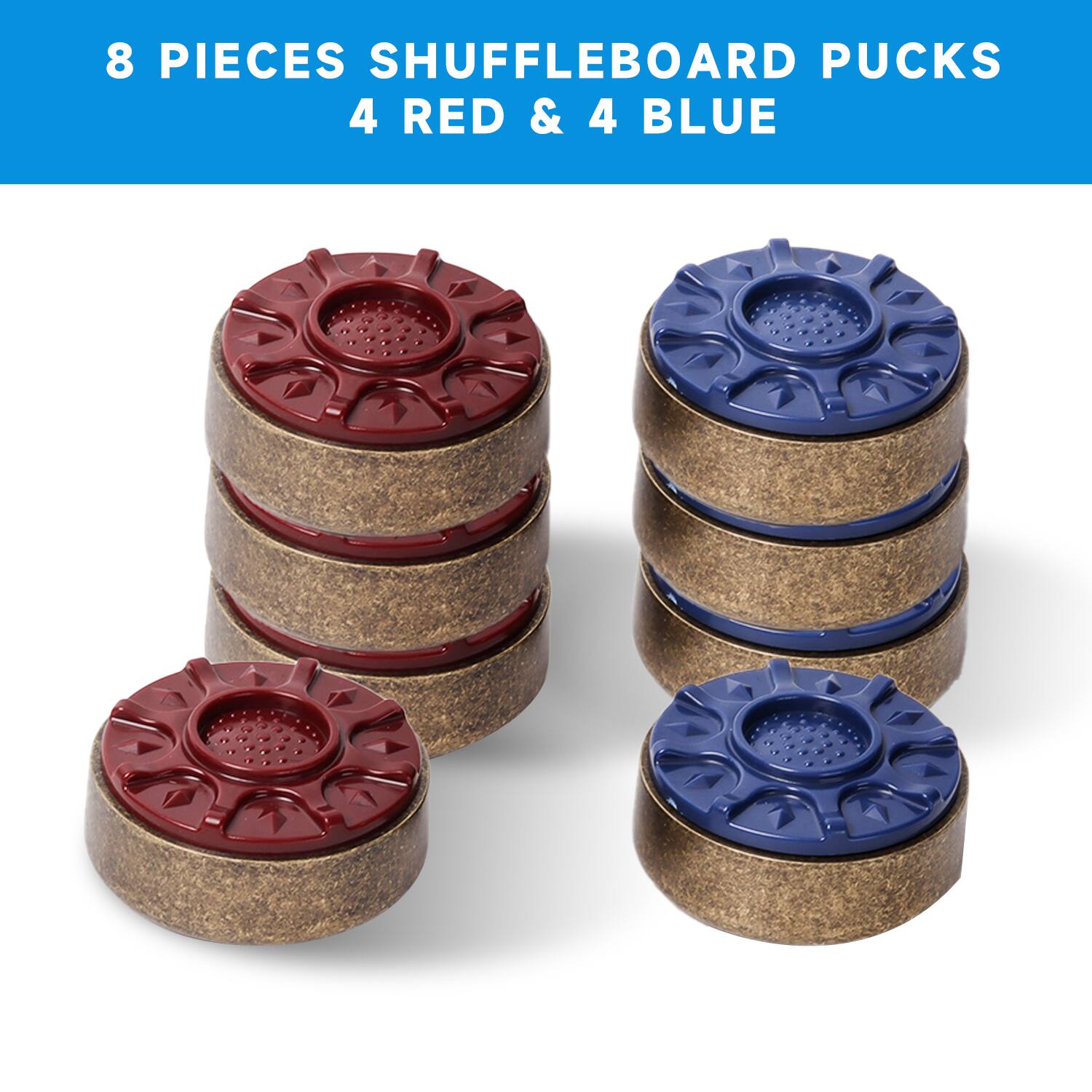 GSE Games & Sports Expert 2 5/16" (59mm) Shuffleboard Pucks Set of 8 ...