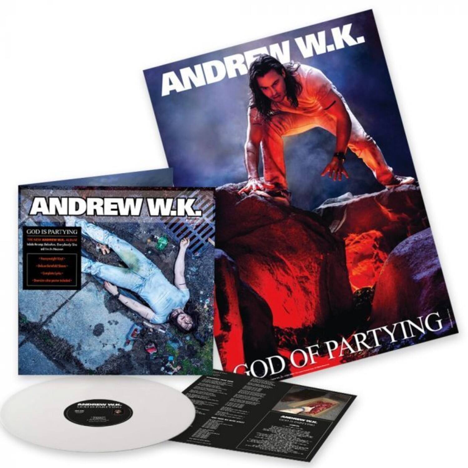 Andrew Wk God Is Partying (White Vinyl + Poster) VINYL LP - Best Buy