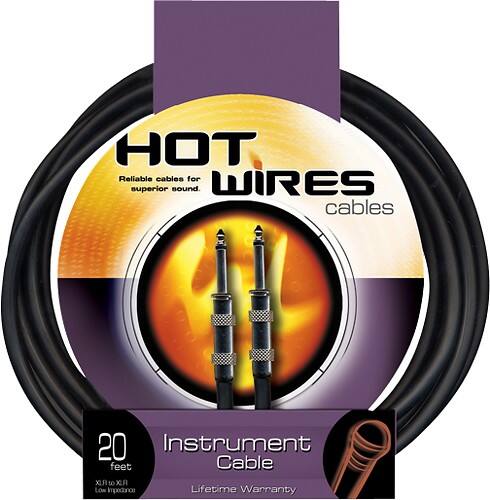 Best Buy: Hot Wires 20' Right-Angle Braided Instrument Cable Black IC-20BR