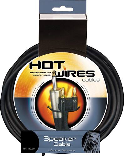 Best Buy: Hot Wires 10' Banana-to-1/4" Speaker Cable Black SP14-10-BA