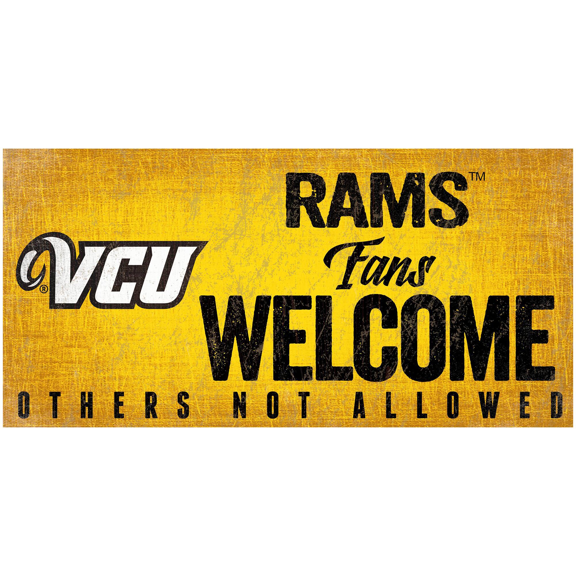 Fan Creations VCU Rams 6" x 12" Fans Welcome Sign Multicolor 2792490 ...