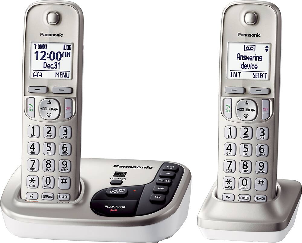 Customer Reviews: Panasonic KX-TGD222N DECT 6.0 Expandable Cordless Phone System with Digital ...