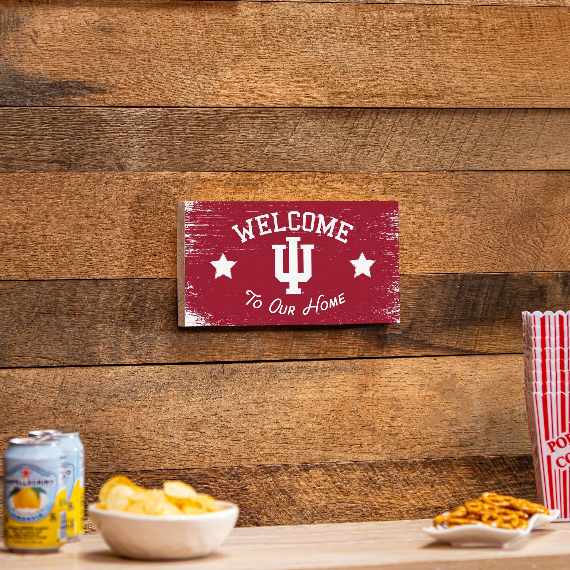 Evergreen Enterprises Indiana Hoosiers 6" x 11" Welcome Home Wood Wall ...