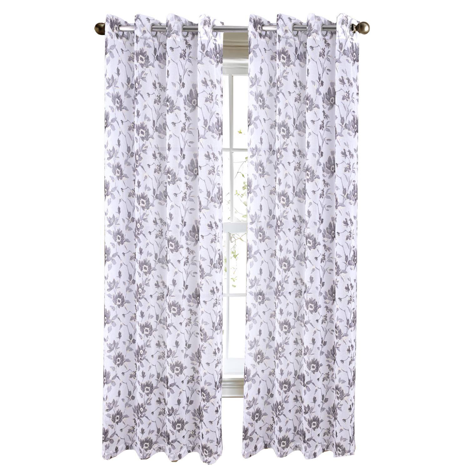 RT Designers Collection Meadow Grommet Metallic Sheer Printed Doily ...