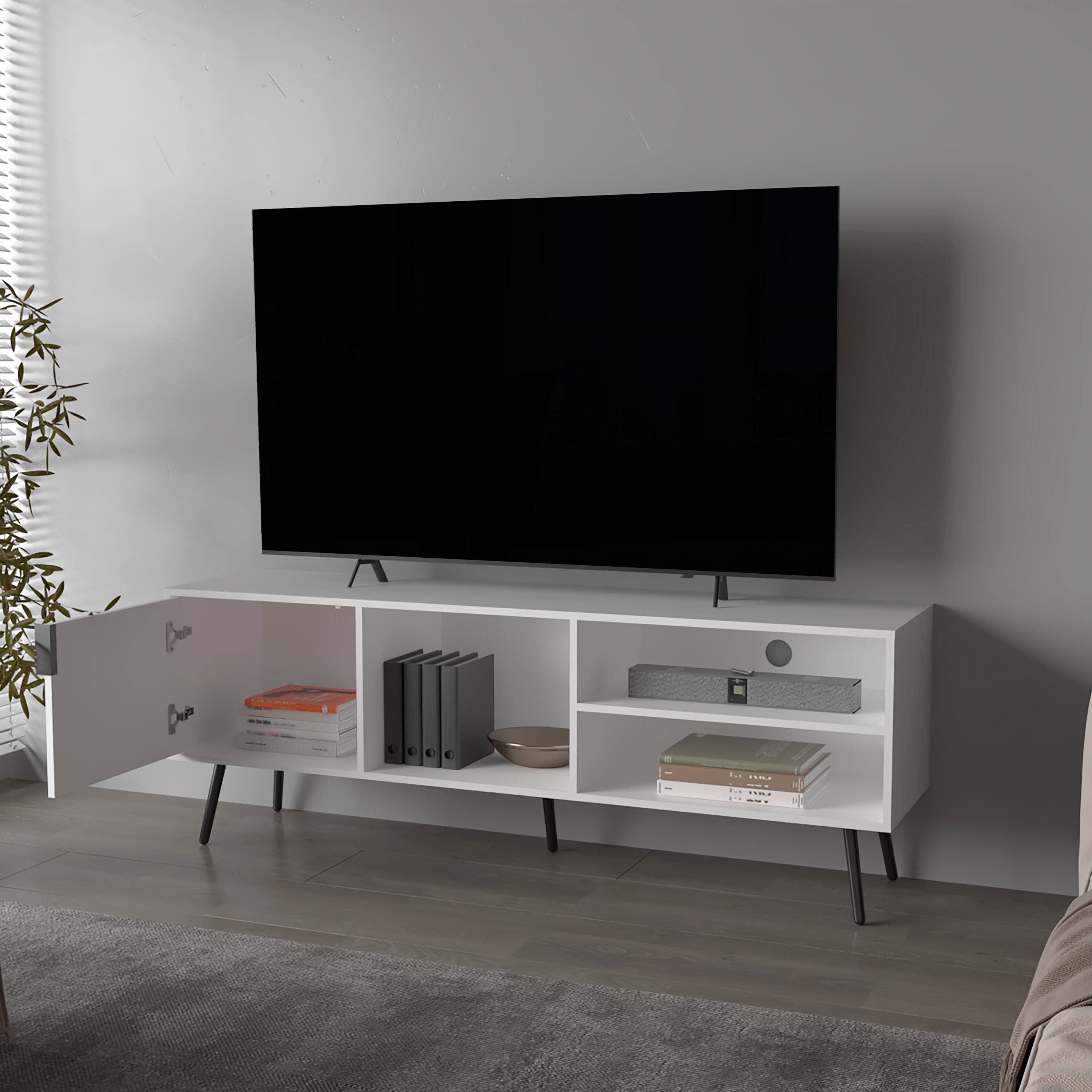 APRILSOUL Mescal Tv Stand Multistorage with a Door and Open Storage ...