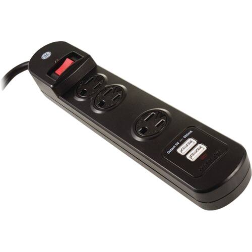 Best Buy: GE 3-Outlet Surge Protector Black 14611