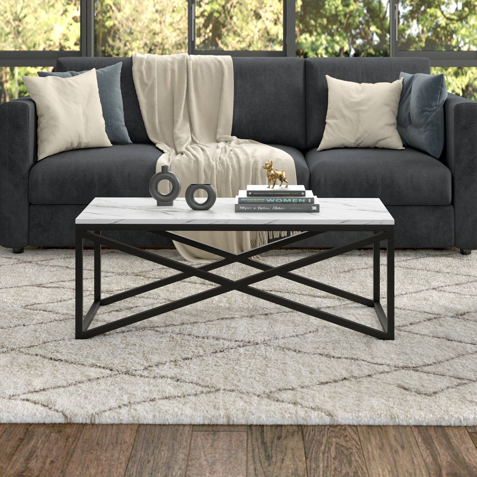 Best Buy: Camden&Wells Calix Rectangular Coffee Table Blackened Bronze CT1563