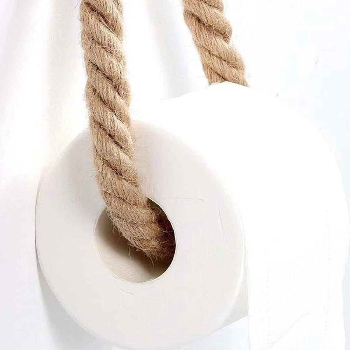 Auledio Thick rope self adhesive toilet paper holder, tree trunk style ...