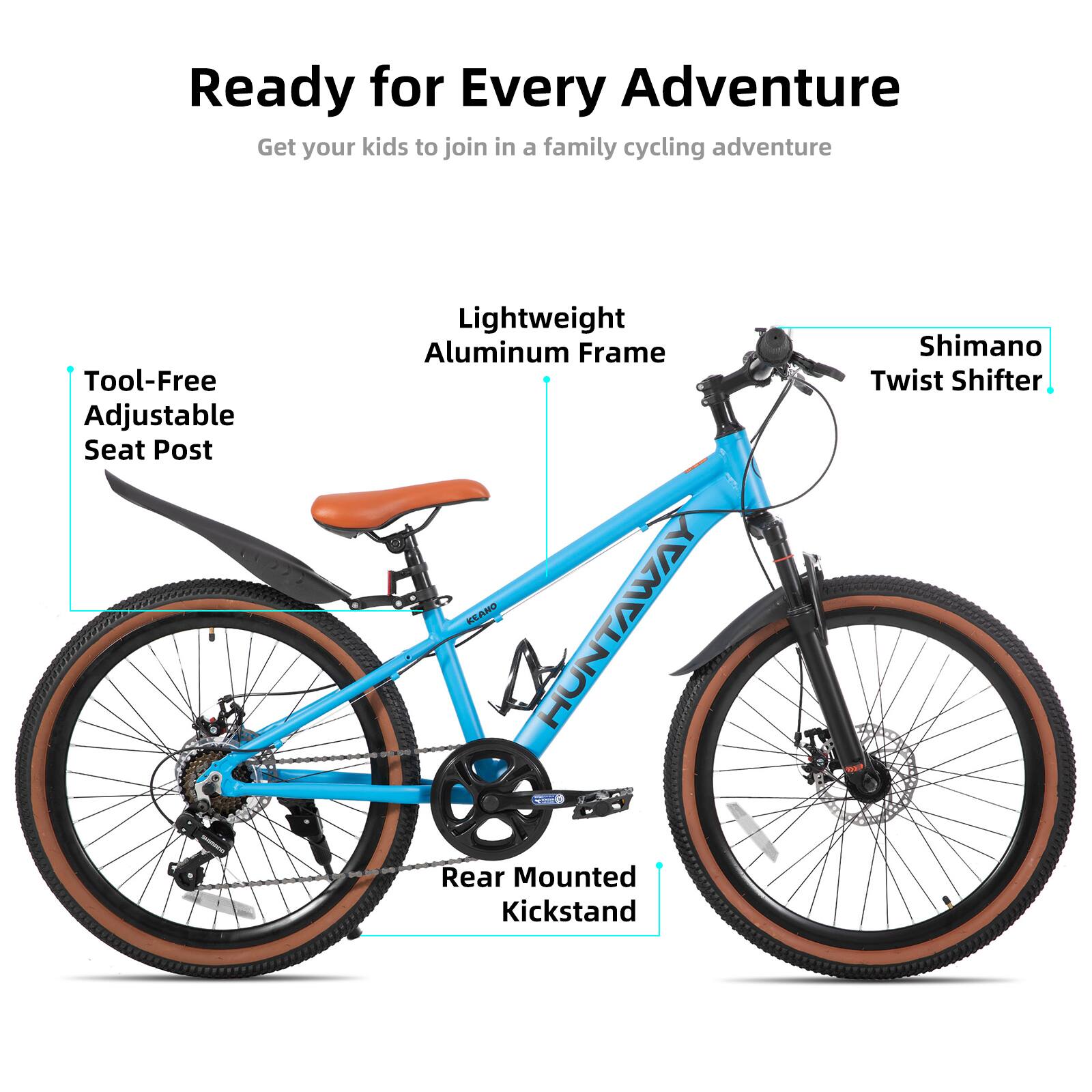 JOYSTAR KEANO Huntaway 24 Inch Kids Mountain Bike for Boy Girl Ages 8 ...