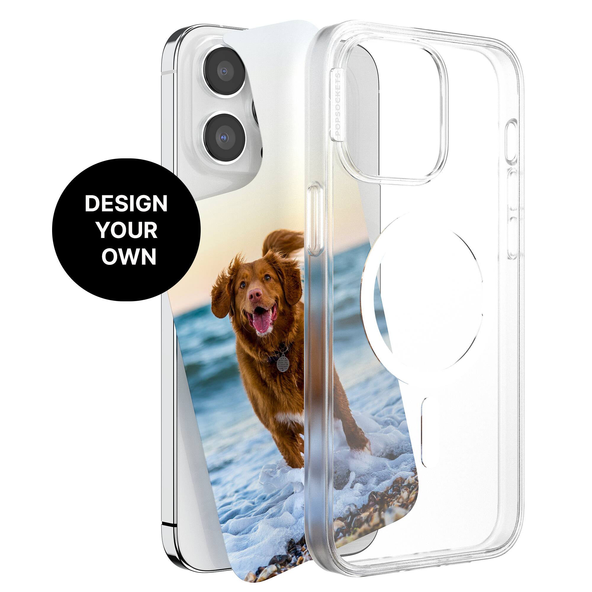 PopSockets MagSafe PopCase for iPhone 15 Pro Case with Customizable Graphic Case Insert (digital ...