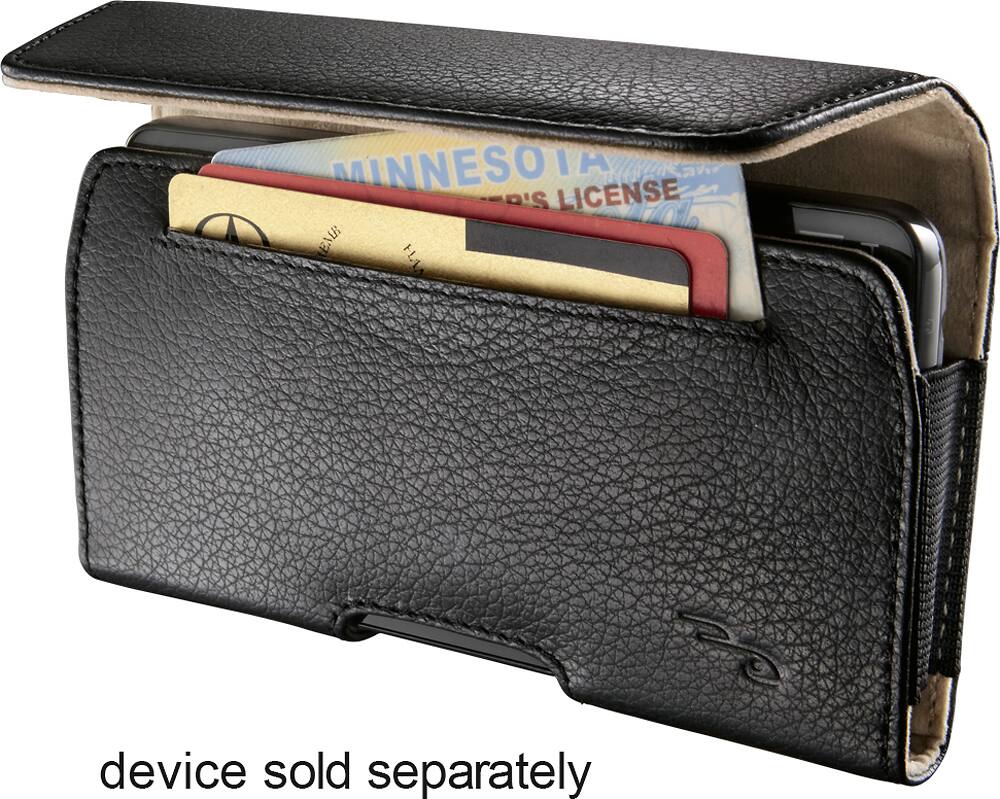Best Buy: Rocketfish™ Leather Hip Case for Android Cell Phones Black RF ...