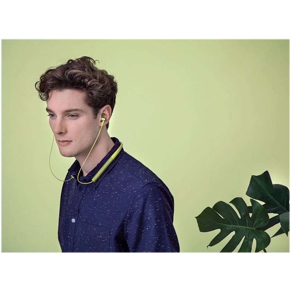 Best Buy: Sony h.ear in Wireless In-Ear Behind-the-Neck Headphones Lime ...