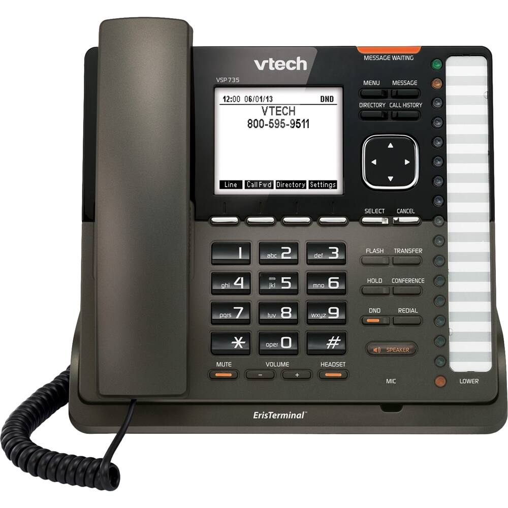 Best Buy: VTech VSP735 DECT ErisTerminal SIP Corded Expansion Deskset ...