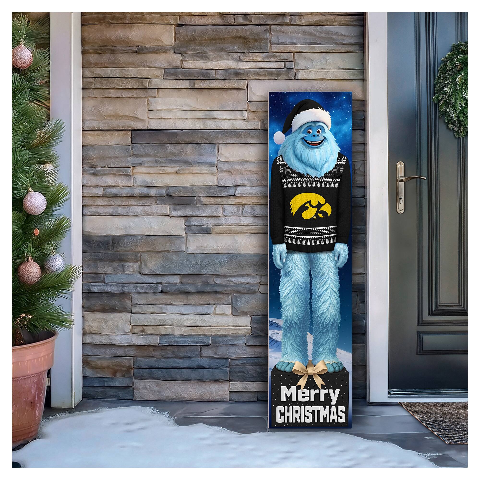 Fan Creations Iowa Hawkeyes 48" Yeti Christmas Leaner Multicolor ...
