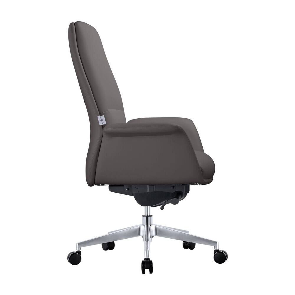 LeisureMod Summit Leather Office Chair with Durable Metal Frame ...