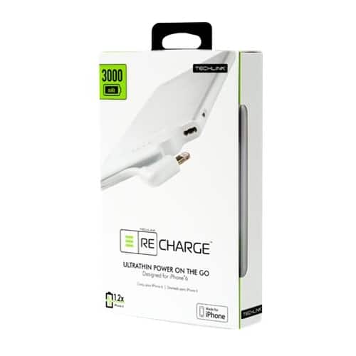 Best Buy: Techlink Recharge ULTRATHIN 3000 mAh Portable Charger White ...