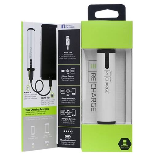 Best Buy: Techlink Recharge 2600 mAh Portable Charger White 527036
