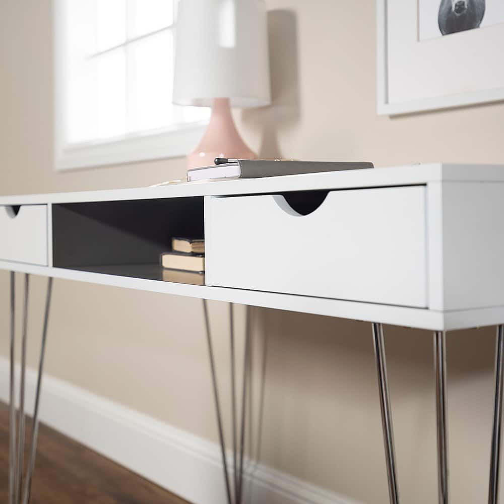 Best Buy: Walker Edison Modern Two-Tone Computer Desk Gray BB48CA1GR