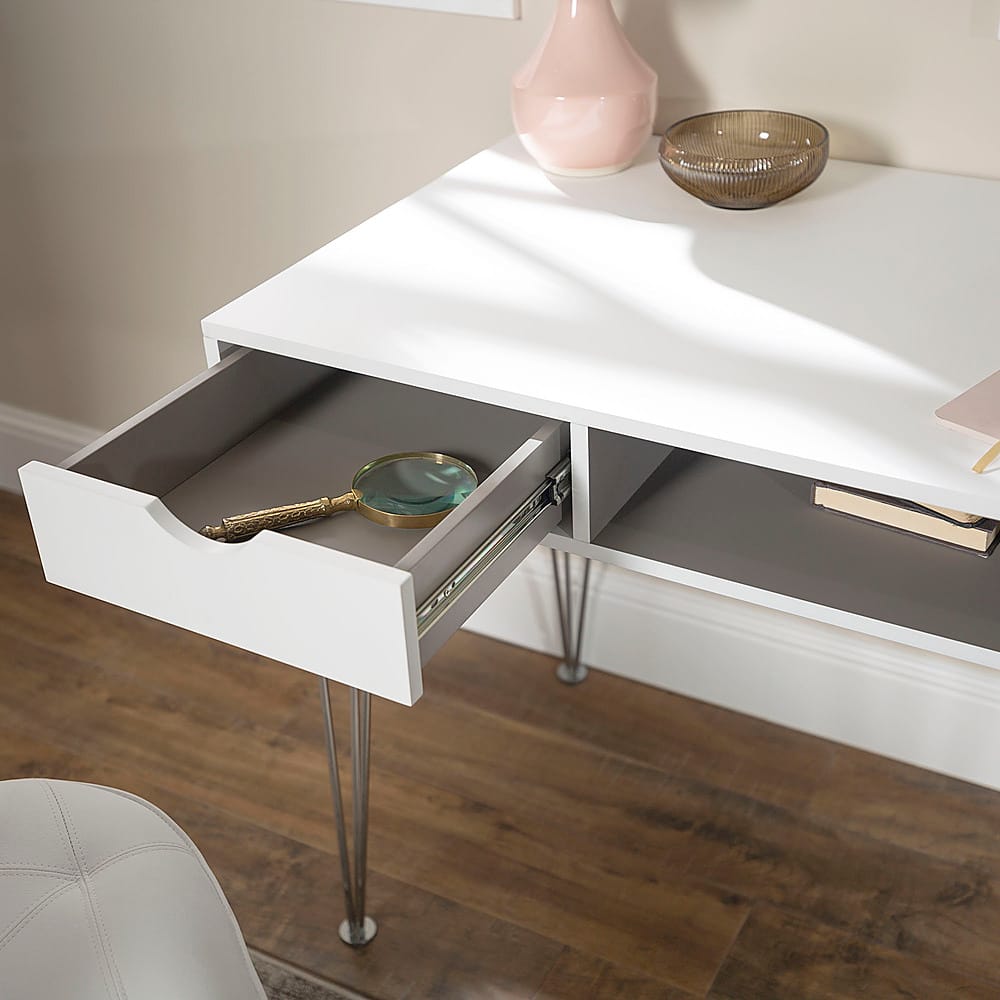 Best Buy: Walker Edison Modern Two-Tone Computer Desk Gray BB48CA1GR