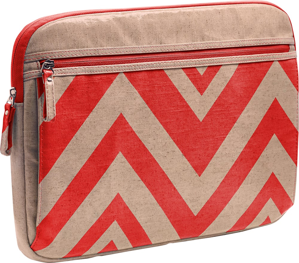 Best Buy: Studio C Chevron & On Laptop Sleeve Coral, Linen 38577