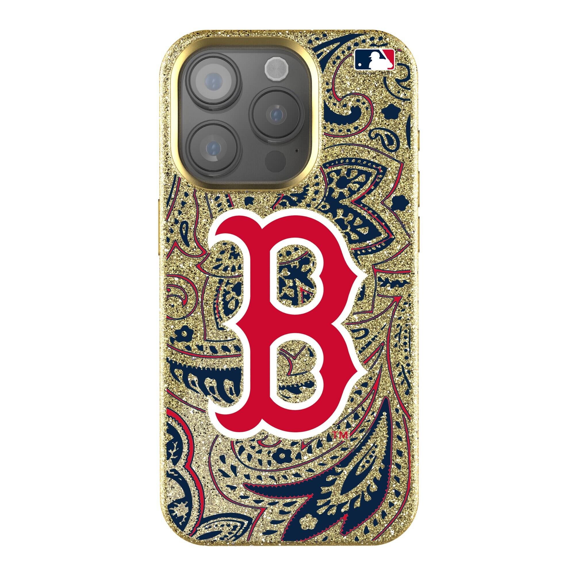 Keyscaper MLB Boston Red Sox Paisley Bling iPhone Case 16 Plus Gold ...
