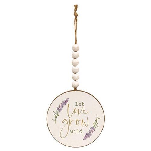 BreeBe *Let Love Grow Wild Lavender Wood Ornament White G65250 - Best Buy