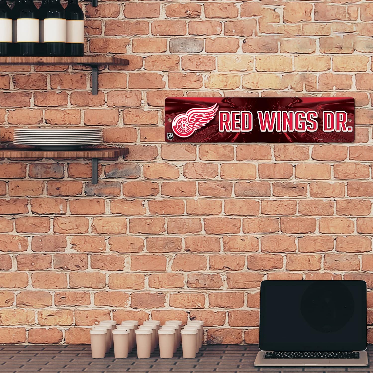 Rico Industries Detroit Red Wings NHL Hockey 16" Street Sign Fan Wall ...