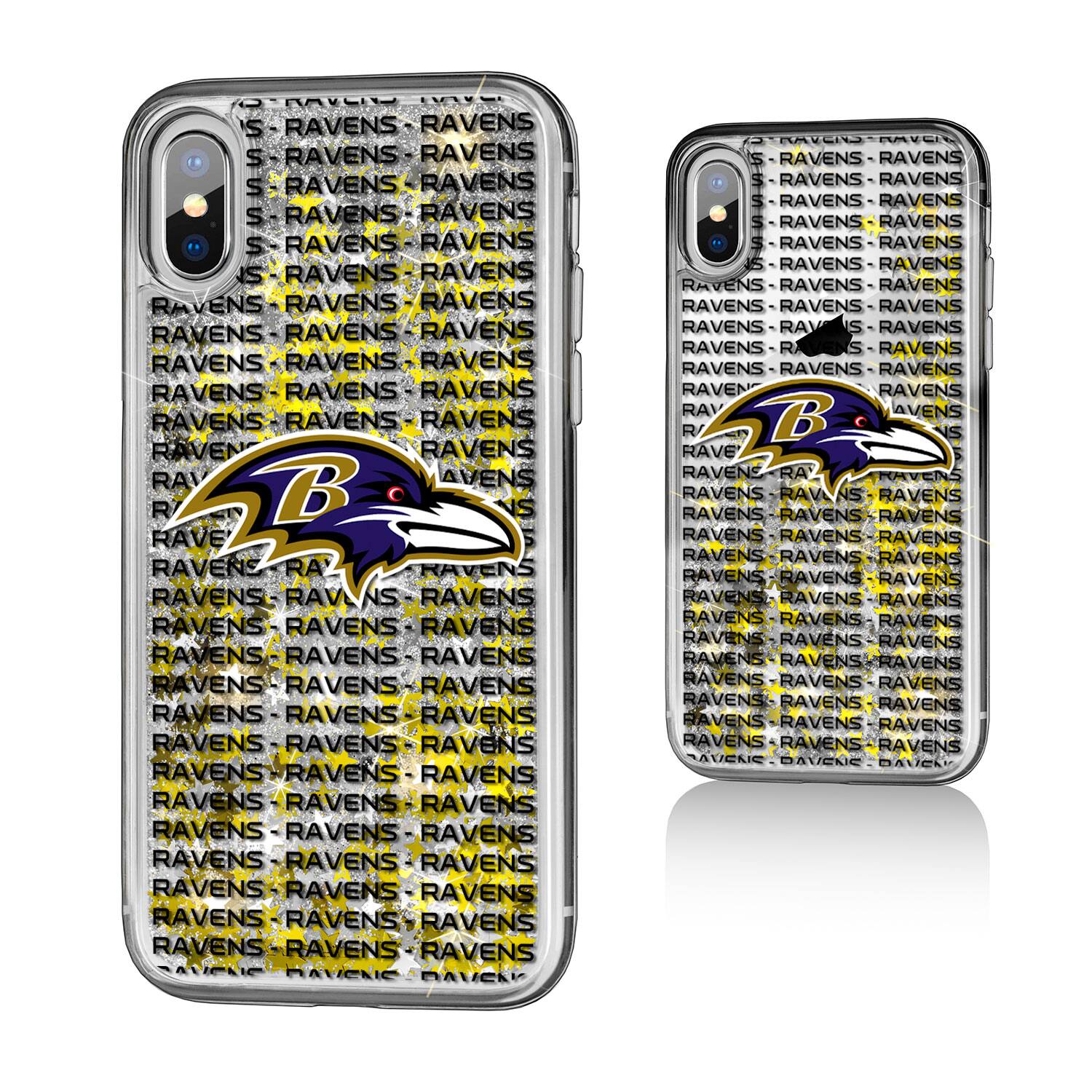 Keyscaper NFL Baltimore Ravens iPhone Text Backdrop Design Glitter Case ...
