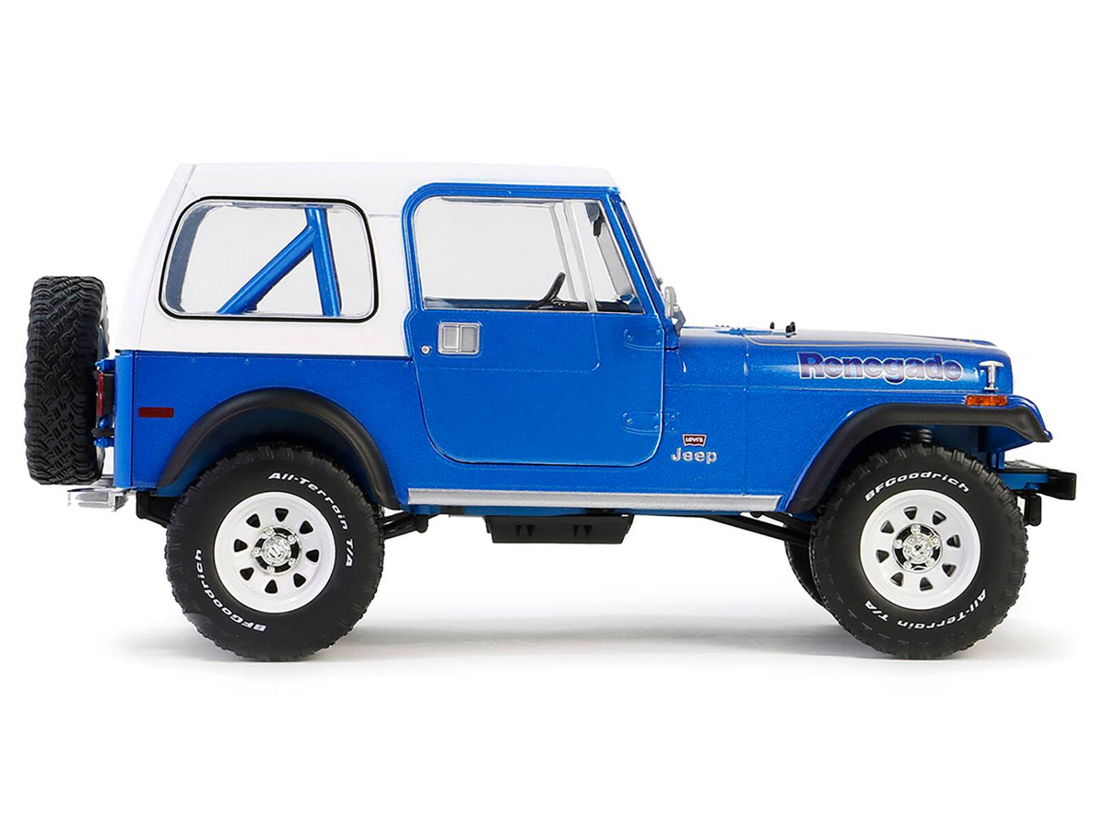 Greenlight 1978 Jeep CJ 7 Renegade Captain Blue Metallic with White Top ...