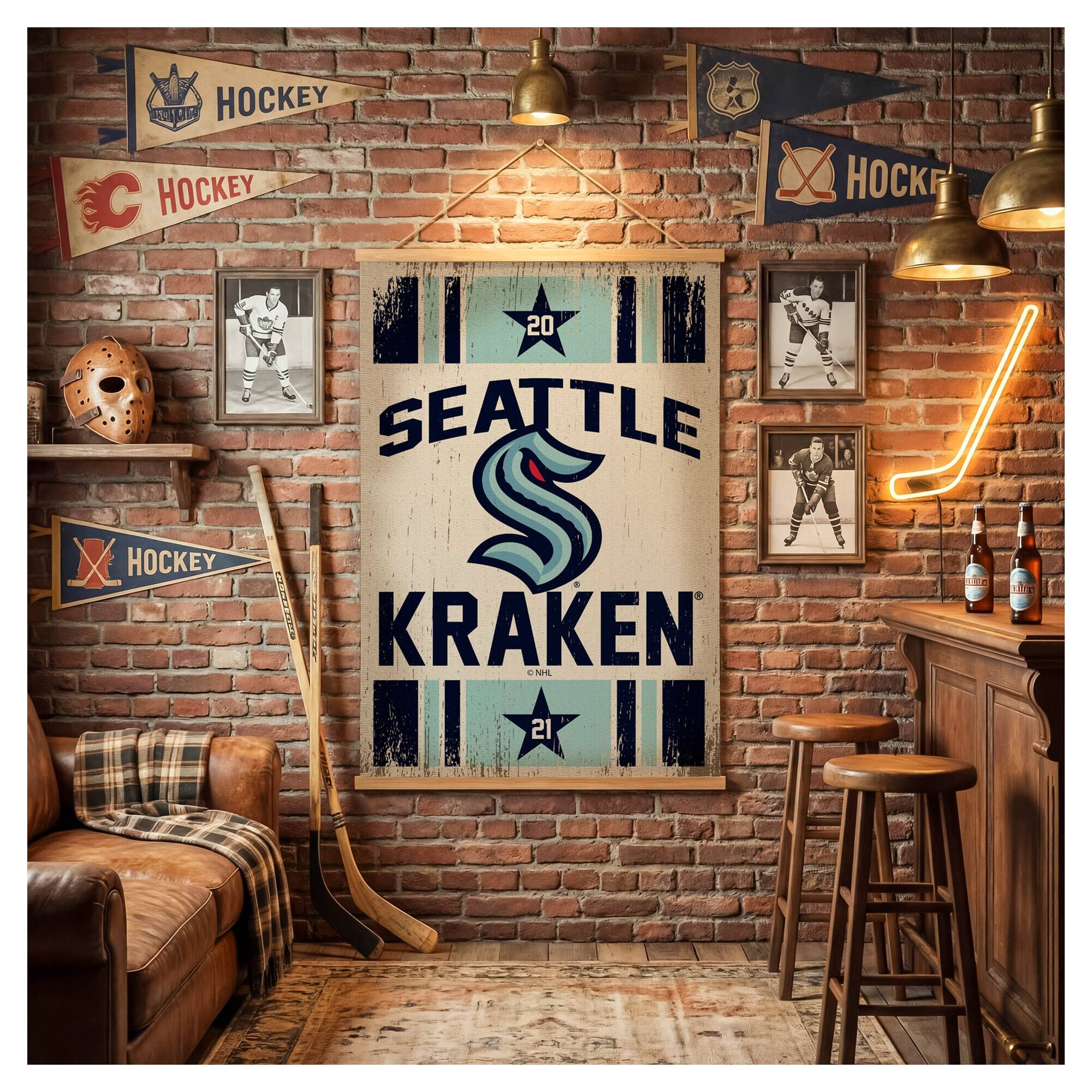 Evergreen Enterprises Seattle Kraken 36" x 54" Large Canvas Wall Art ...