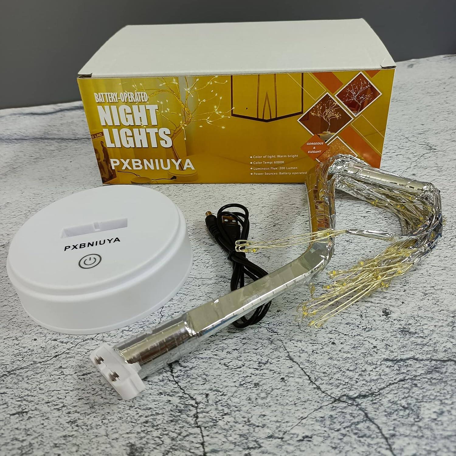 Stamp n Camp Room Decor 20" 108 LED Tabletop Bonsai Tree Light DIY ...