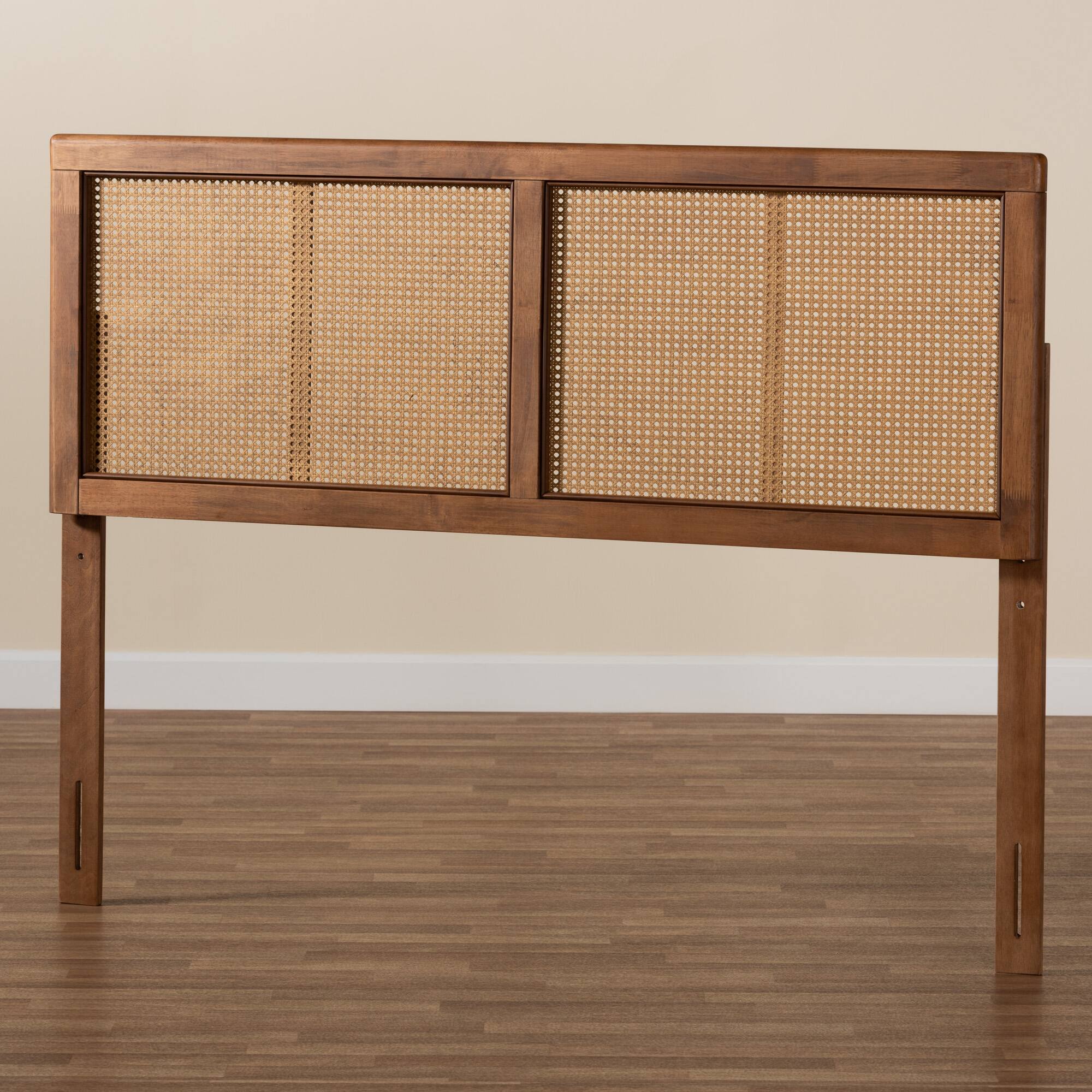 Baxton Studio Gilbert Mid Century Modern Finished Wood and Synthetic ...