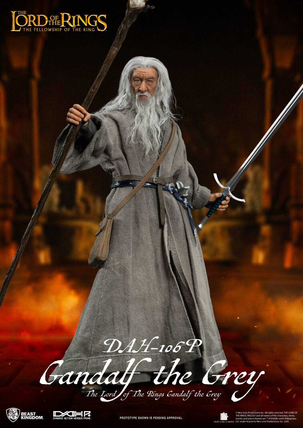 Beast Kingdom Dynamic 8ction Heroes The Lord of The Rings Gandalf the ...