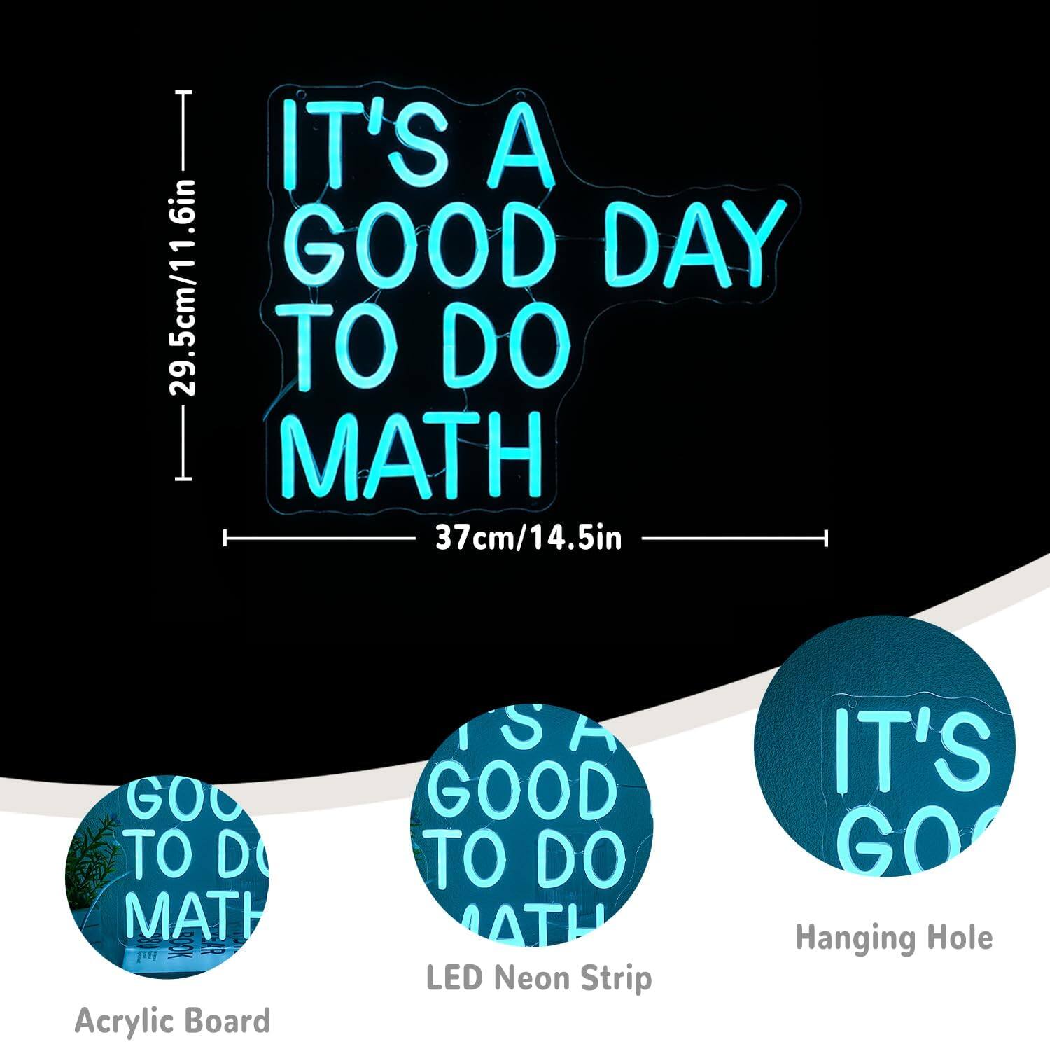 Auledio It's A Good Day To Do Math Neon Sign for Classroom Math Neon ...