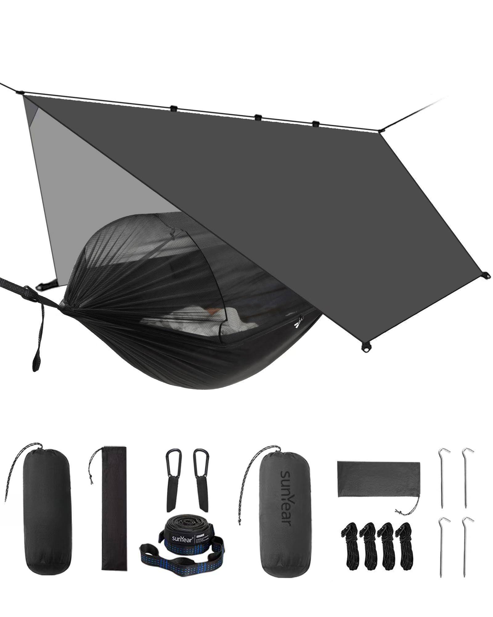 JETRANSPORT Camping Hammock With Net Double&single House like Net Easy ...