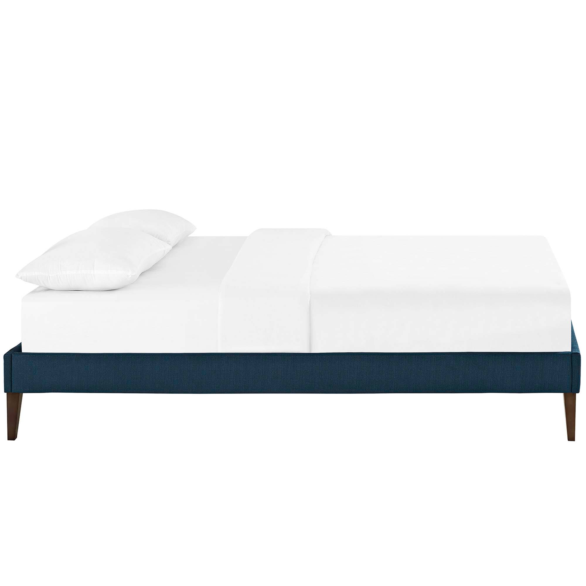 Modway Helen Vinyl Queen Bed Frame with Round Splayed Legs Black MWY ...