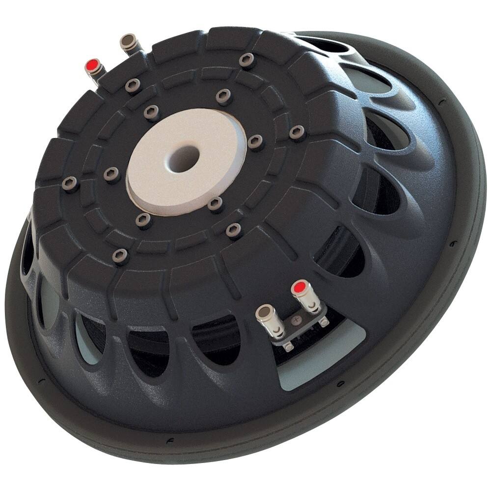 Power Acoustik THIN 12" Dual Voice Coil 4 Ohm Subwoofer Black THIN-124 ...