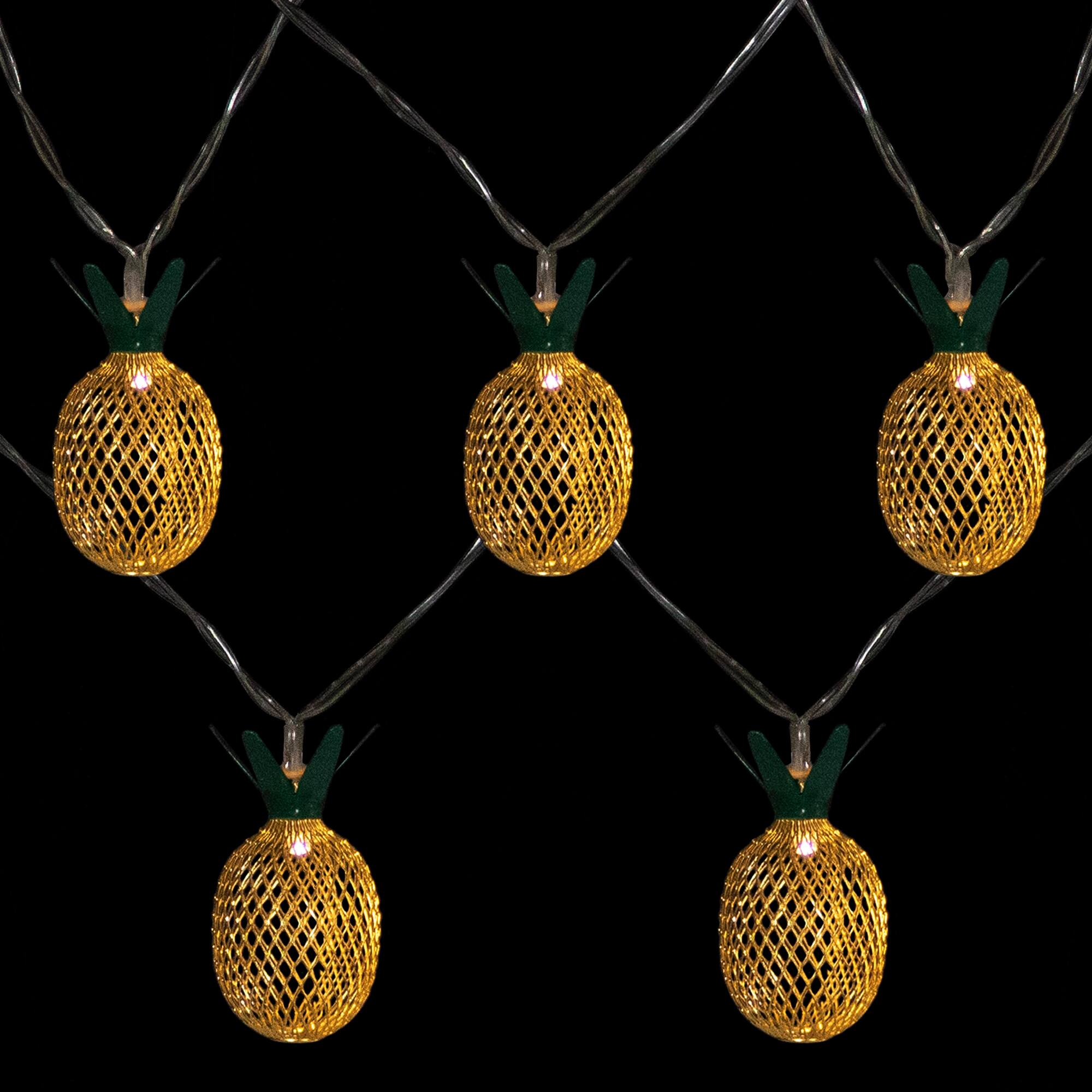 Northlight LED Pineapple Christmas String Light Set 3' Clear Wire 10ct ...