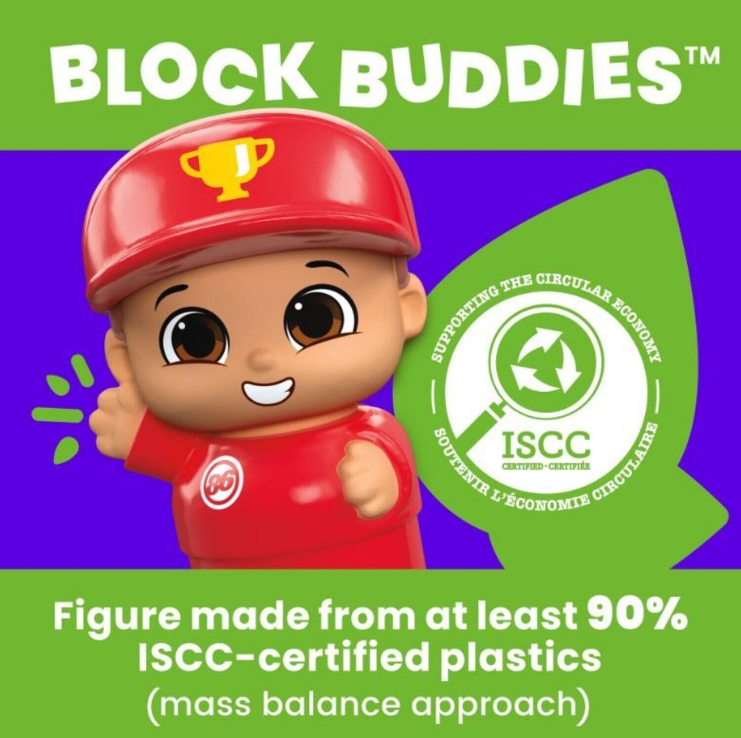 Mega Bloks First Builders Block Buddies Ricky Race Car, 6 Piece Toddler ...