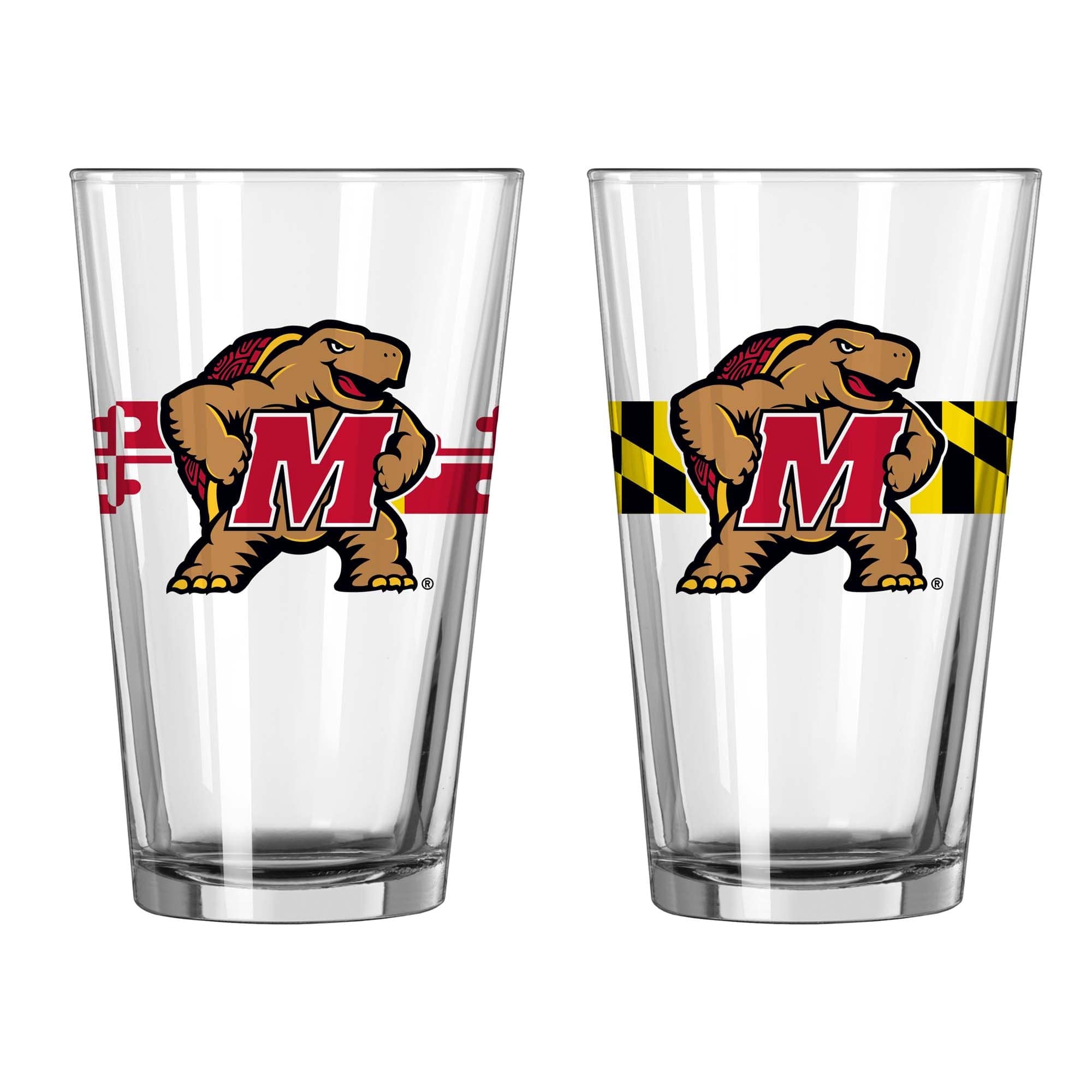 Logo Brands - Maryland Terrapins Two-Pack Maryland Flag 16oz. Pint ...