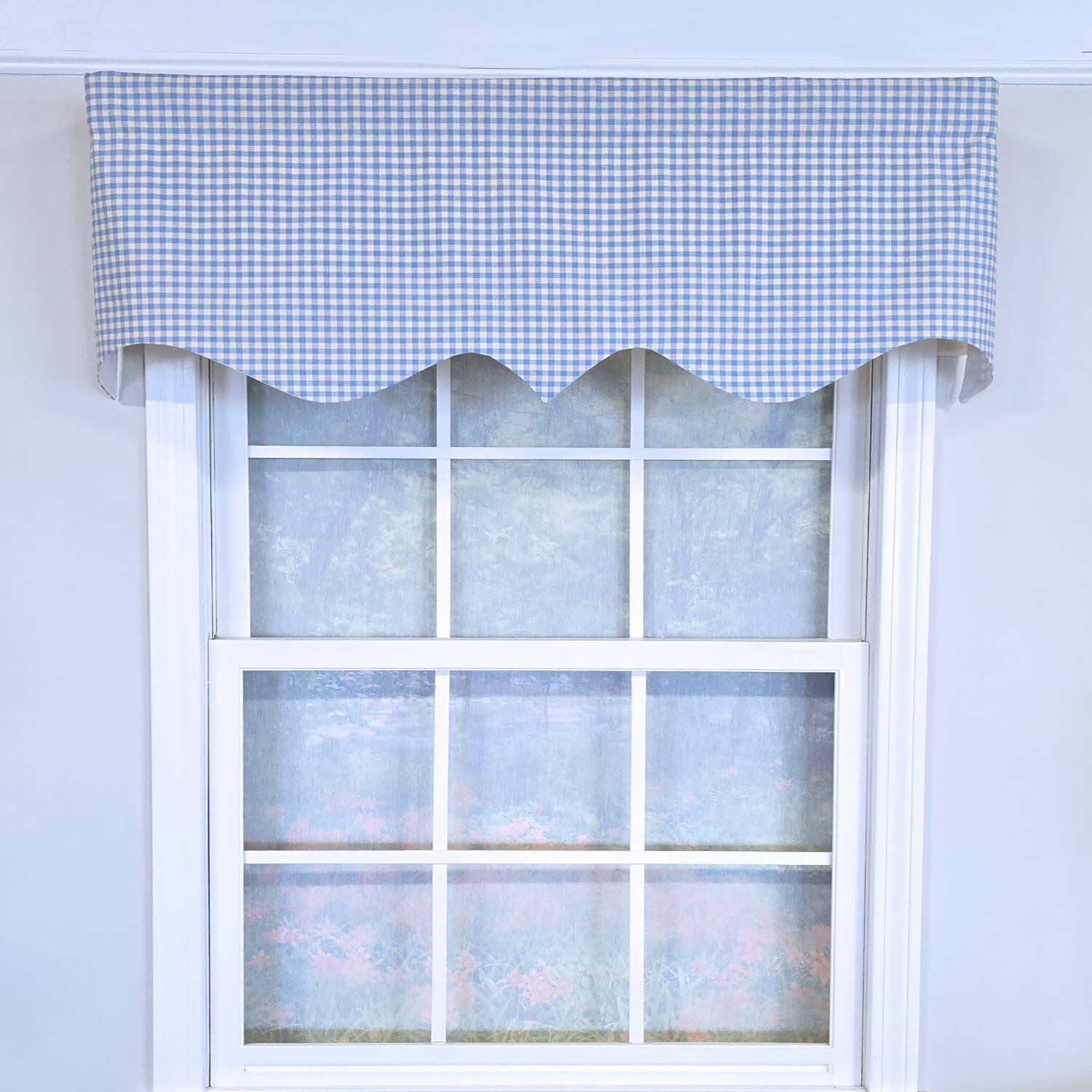 RLF Home 100% Cotton Gingham Regal With Poly/Cotton Ivory lining Rod ...