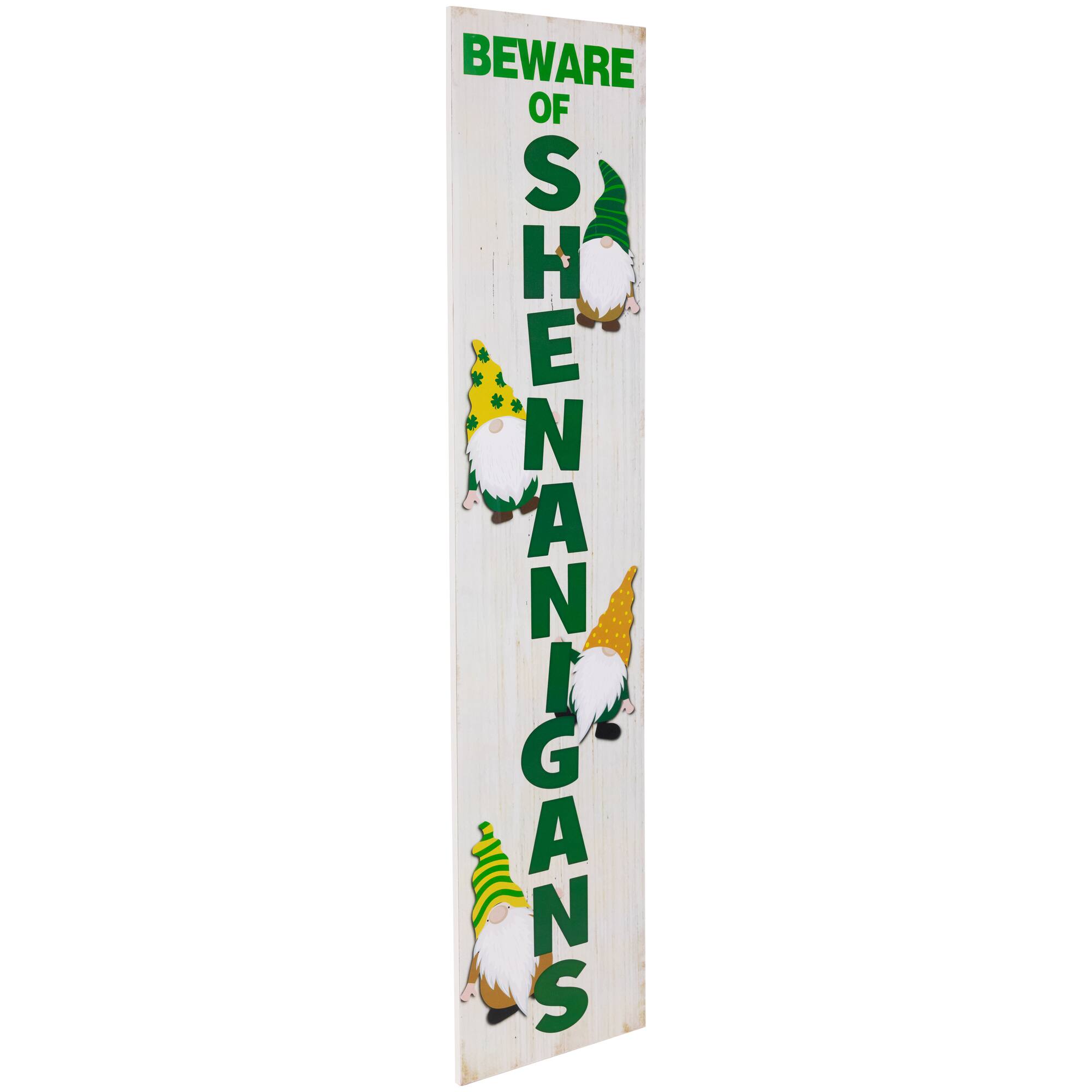Northlight Beware of Shenanigans St. Patrick's Day Porch Board Sign 36 ...