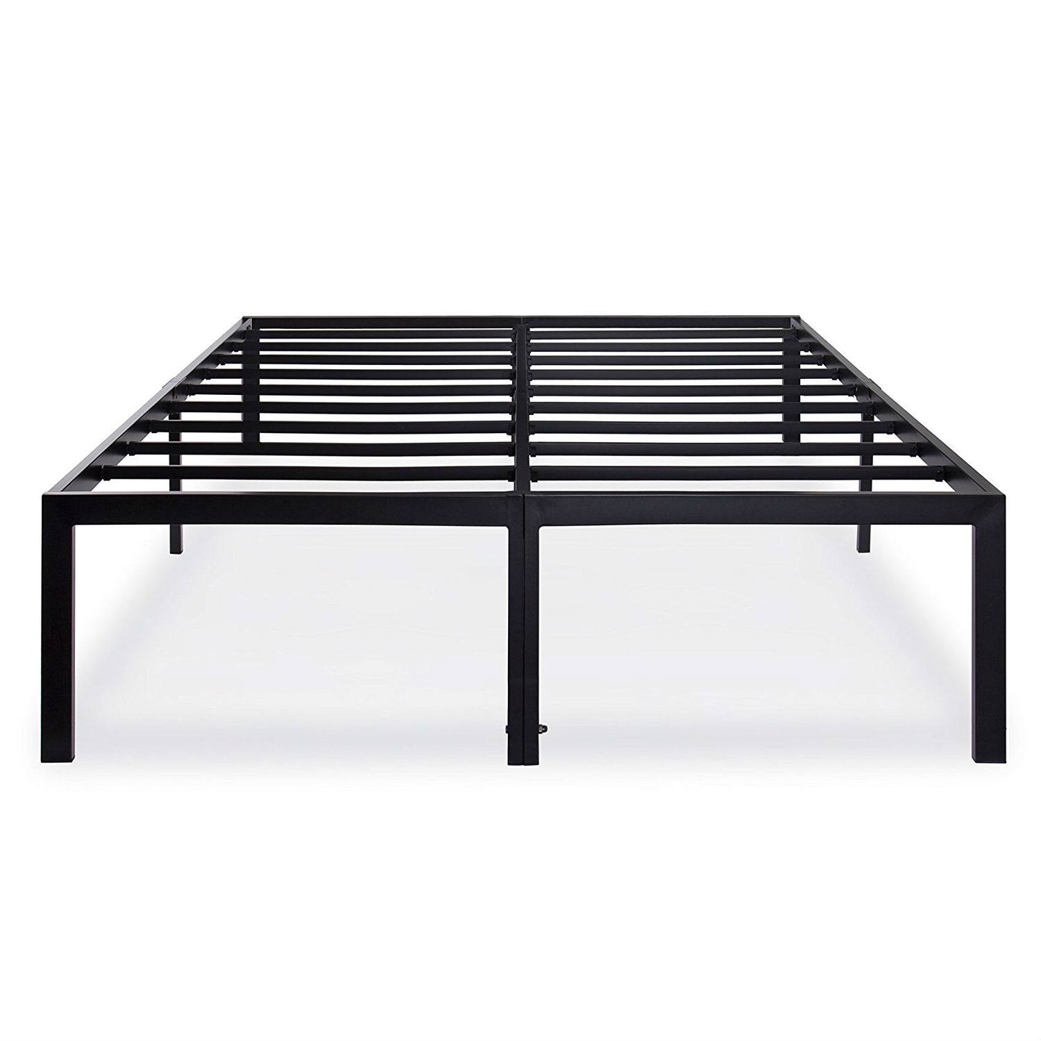 Hivvago King size 18 inch High Rise Heavy Duty Metal Platform Bed Fame ...