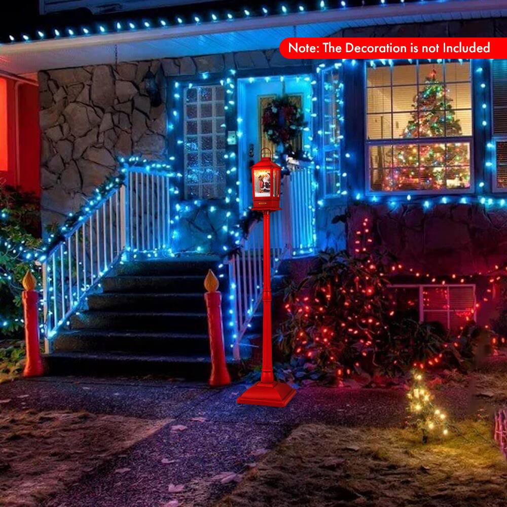 BreeBe Musical Christmas Street Lamp Post with Removable Snow Globe ...