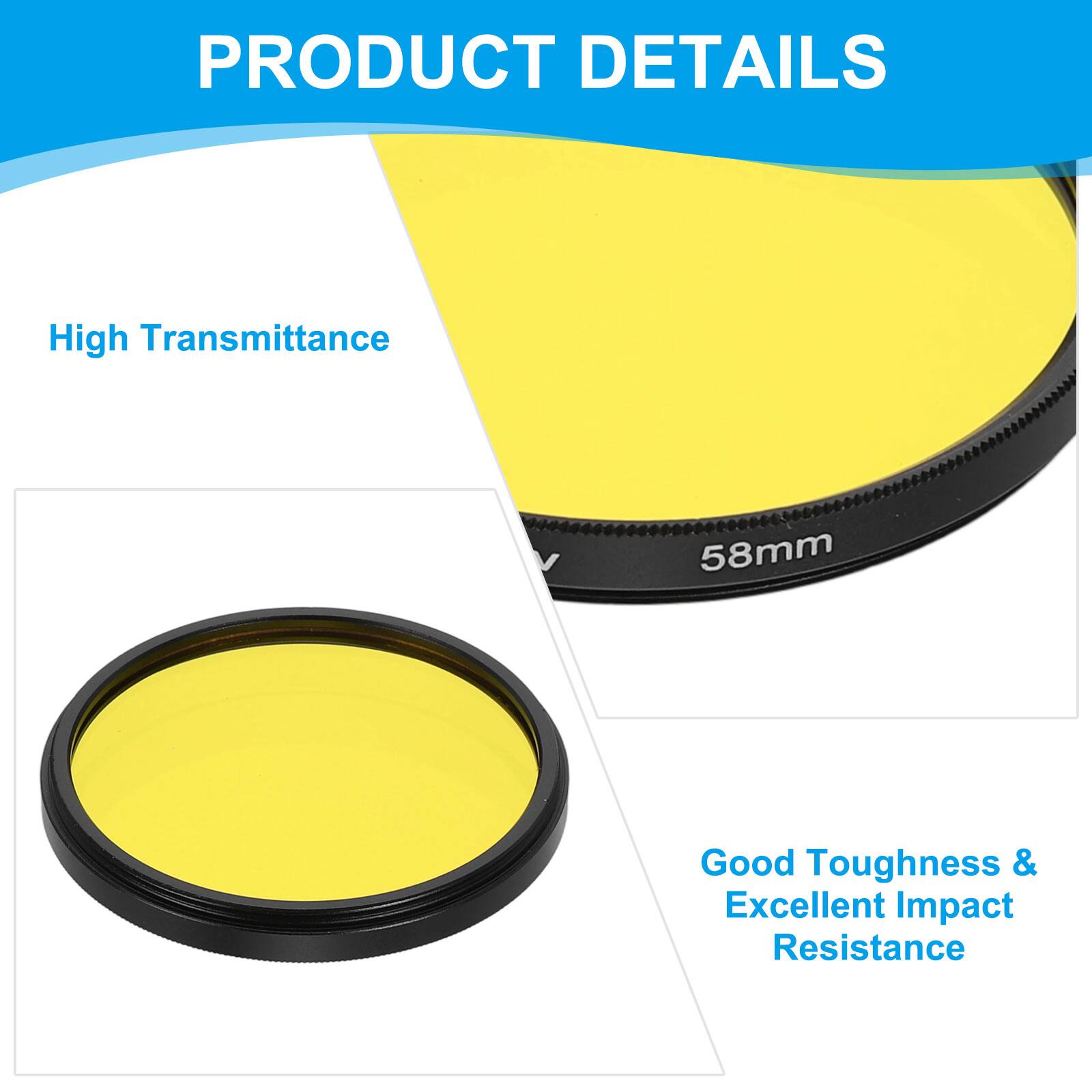 Unique Bargains 58mm Full Color Lens Filter, Scratch Optical Resin ...