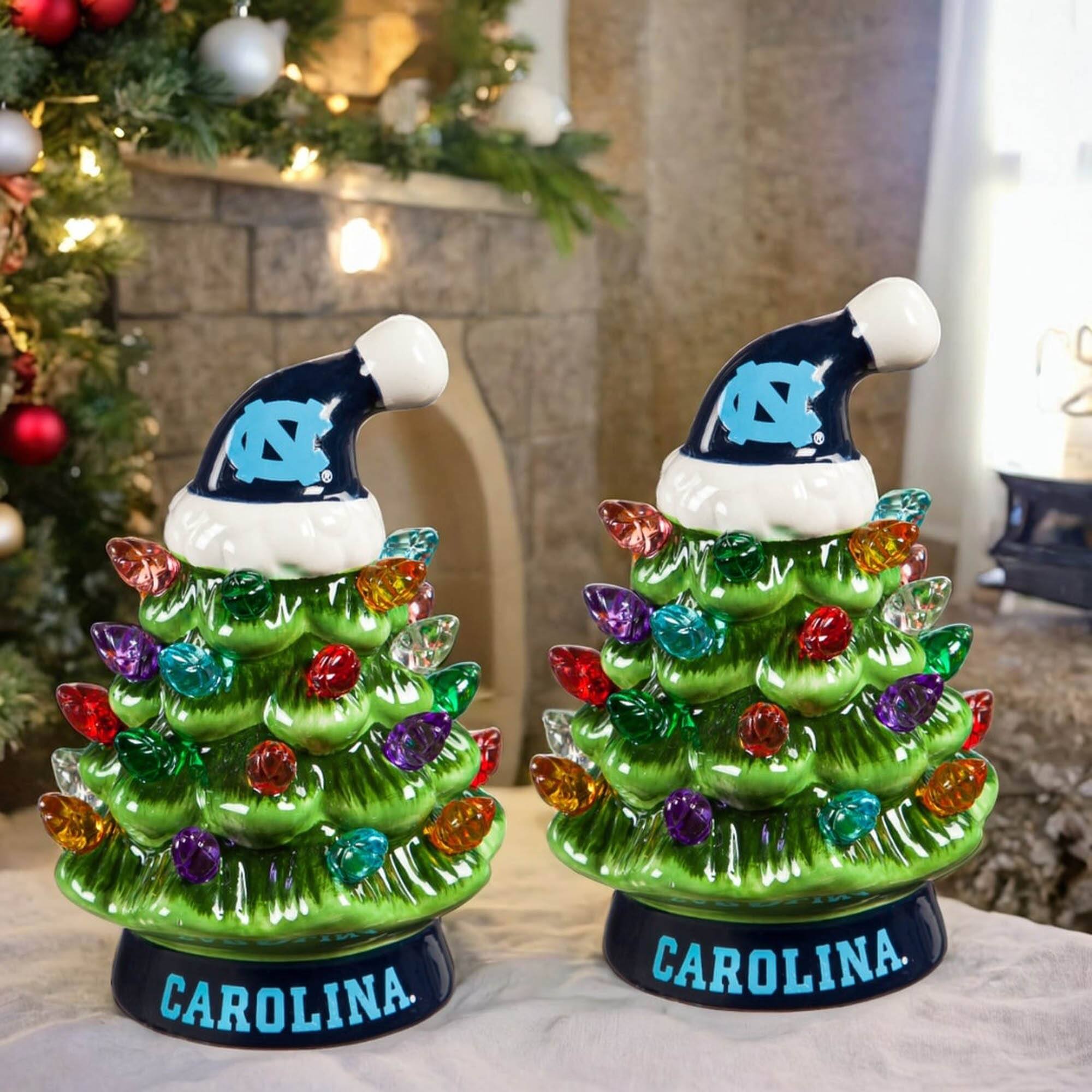 Evergreen Enterprises North Carolina Tar Heels 2 Pack 4" Ceramic LED ...
