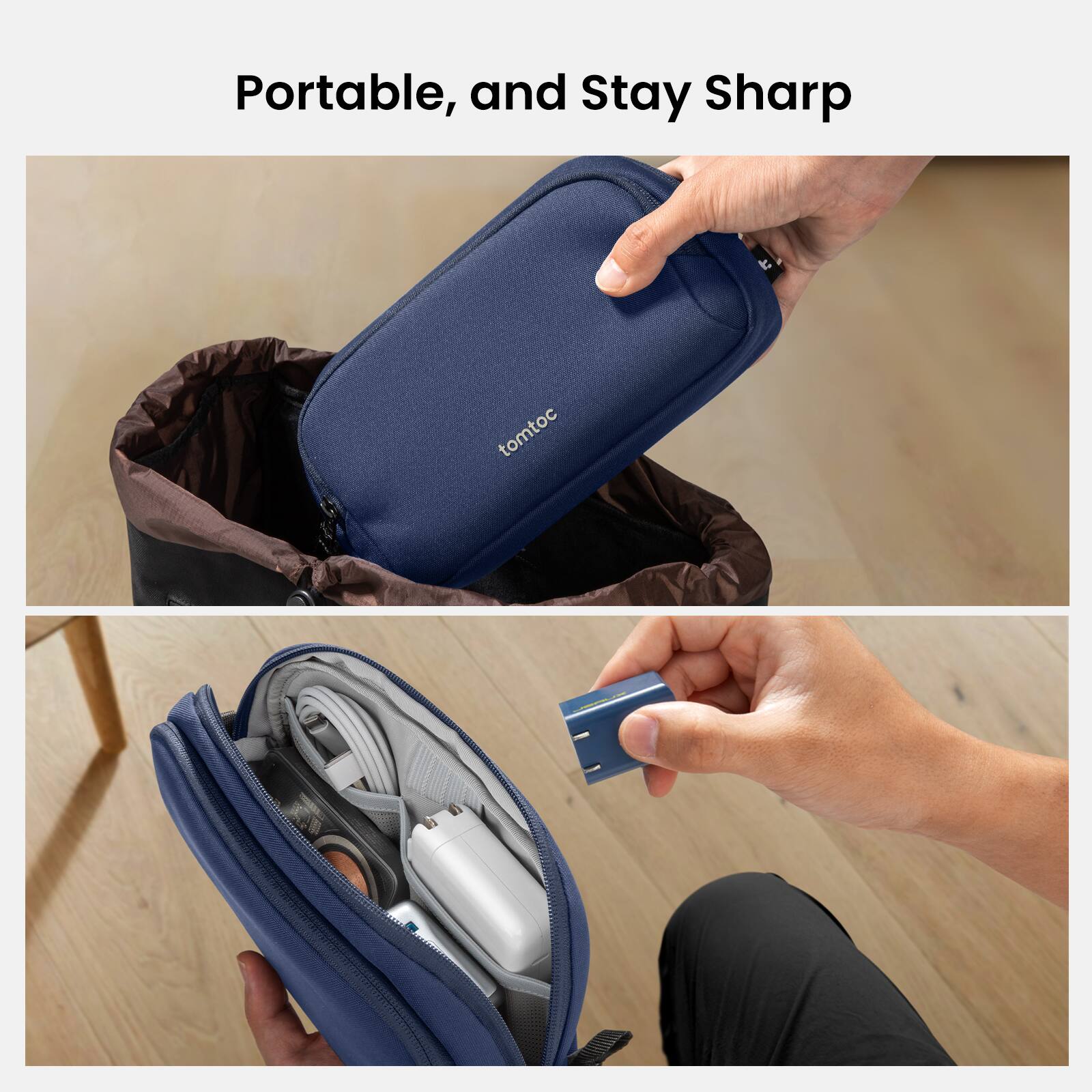 tomtoc Light T12 Electronic Accessory Organizer Tech Pouch Cable Bag ...