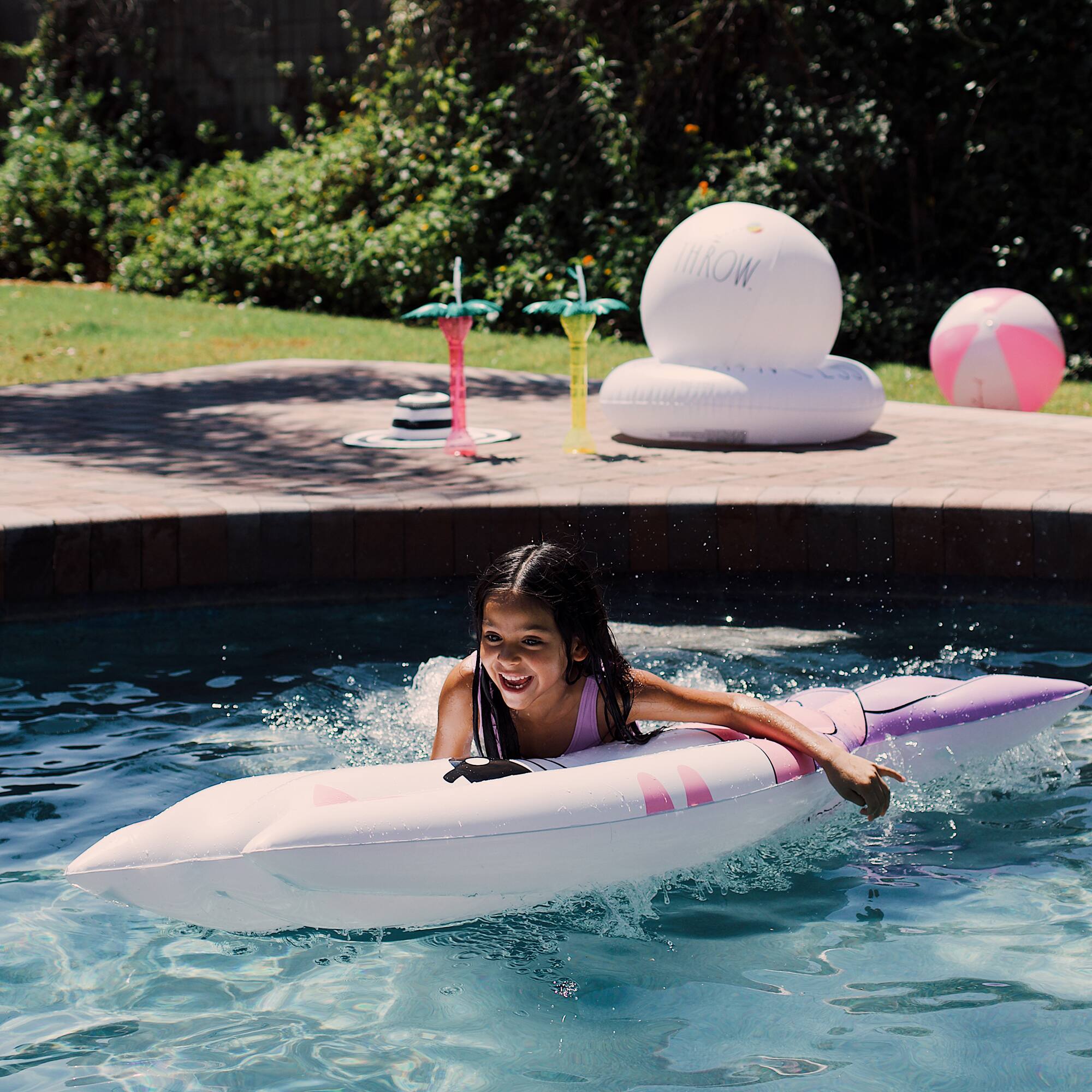 Salus Brands, LLC Coconut Outdoor: Purrfect Purrmaid Pool Float 66x27 ...