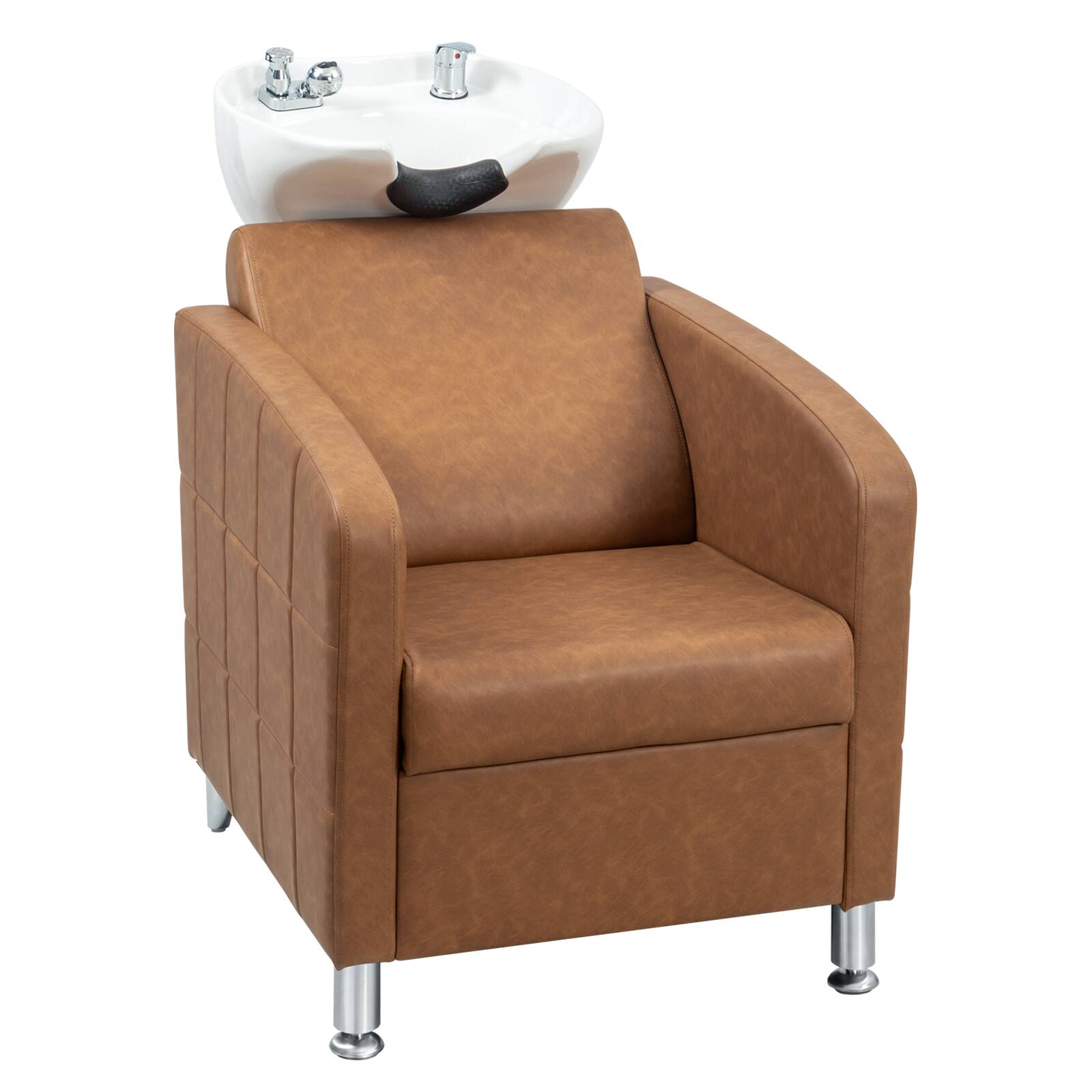 Winado New Backwash Chair Barber Chair with Tilting Shampoo Bowl ...