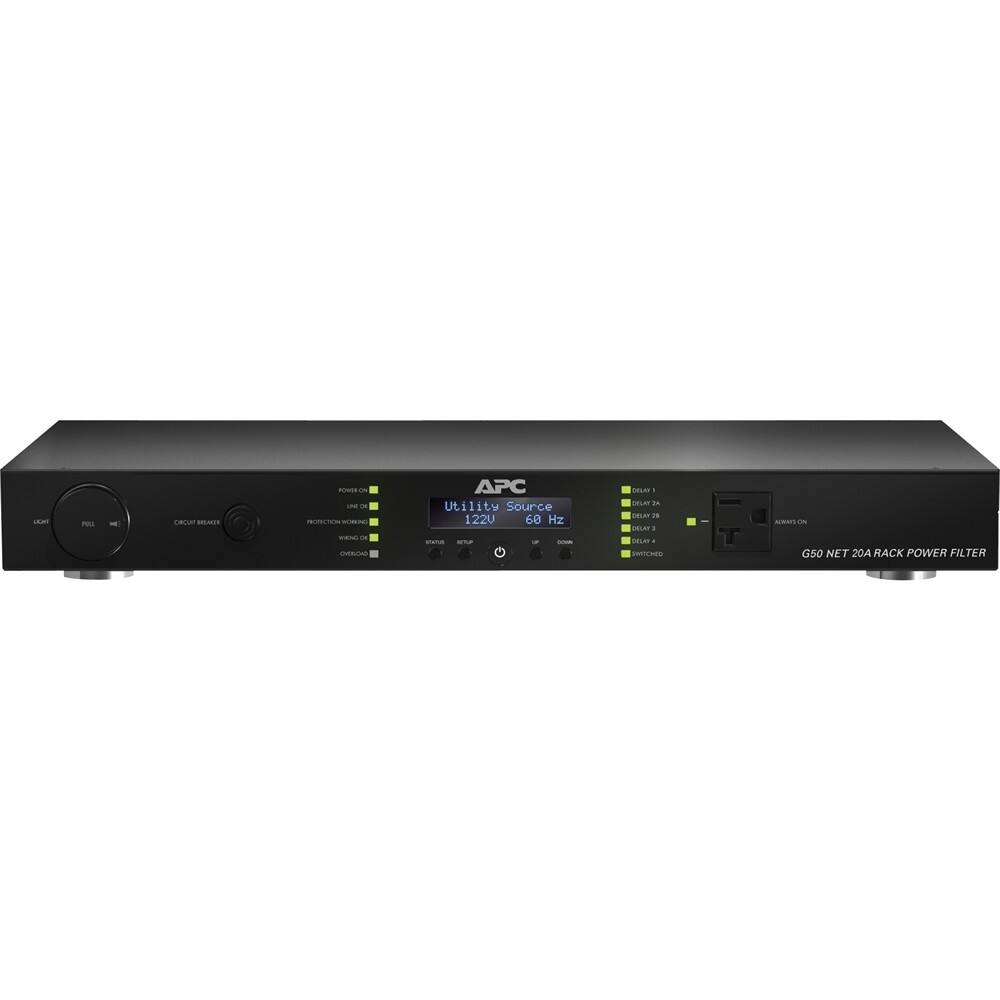 Best Buy: APC AV G-Type Rack 9-Outlet Power Filter Black G50NETB-20A2